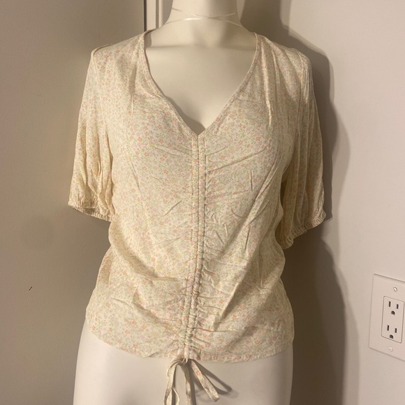 Sophie Rue | Tops | Sophie Rue Crop Top Yellow Floral Xl | Poshmark